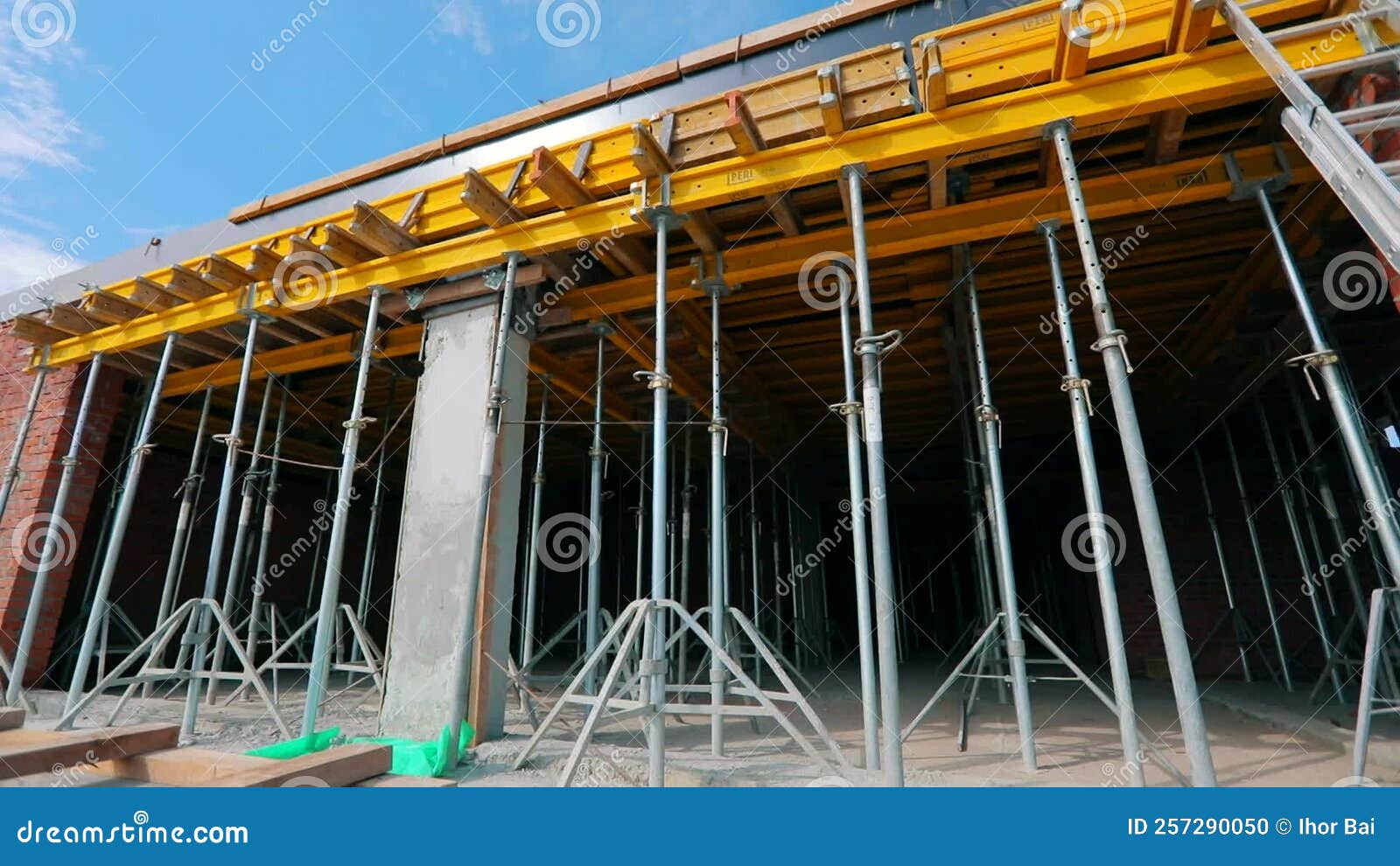 The Process of Creating a Floor. Formwork Flooring. Exterior of a ...