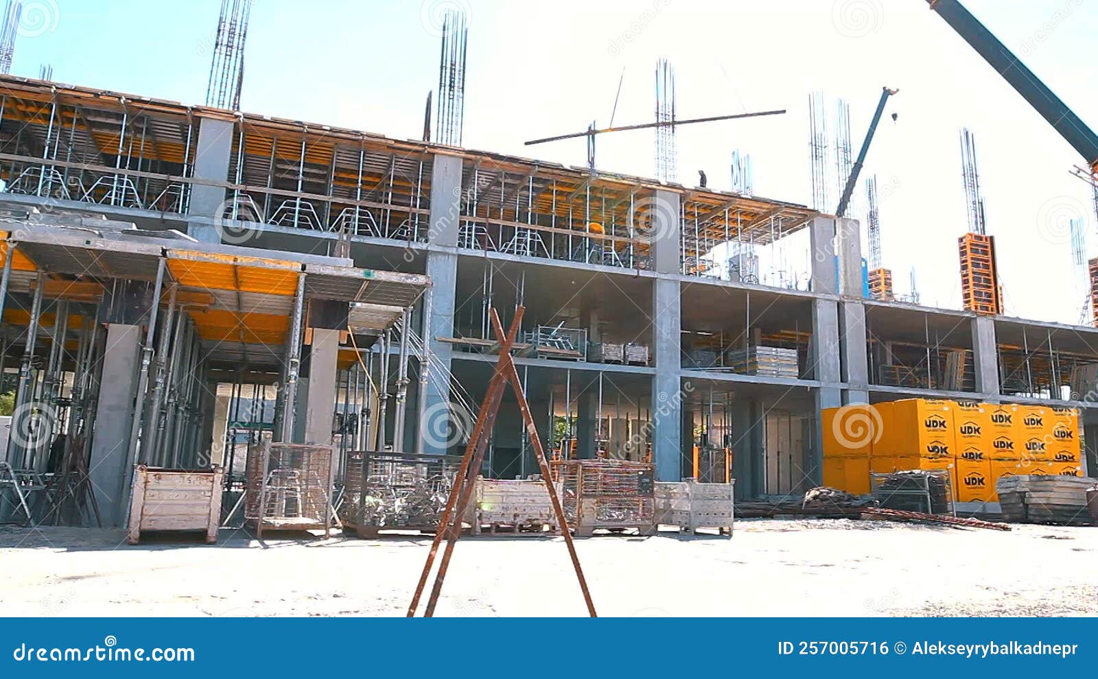 The Process of Creating a Floor. Formwork Flooring. Interior of a ...