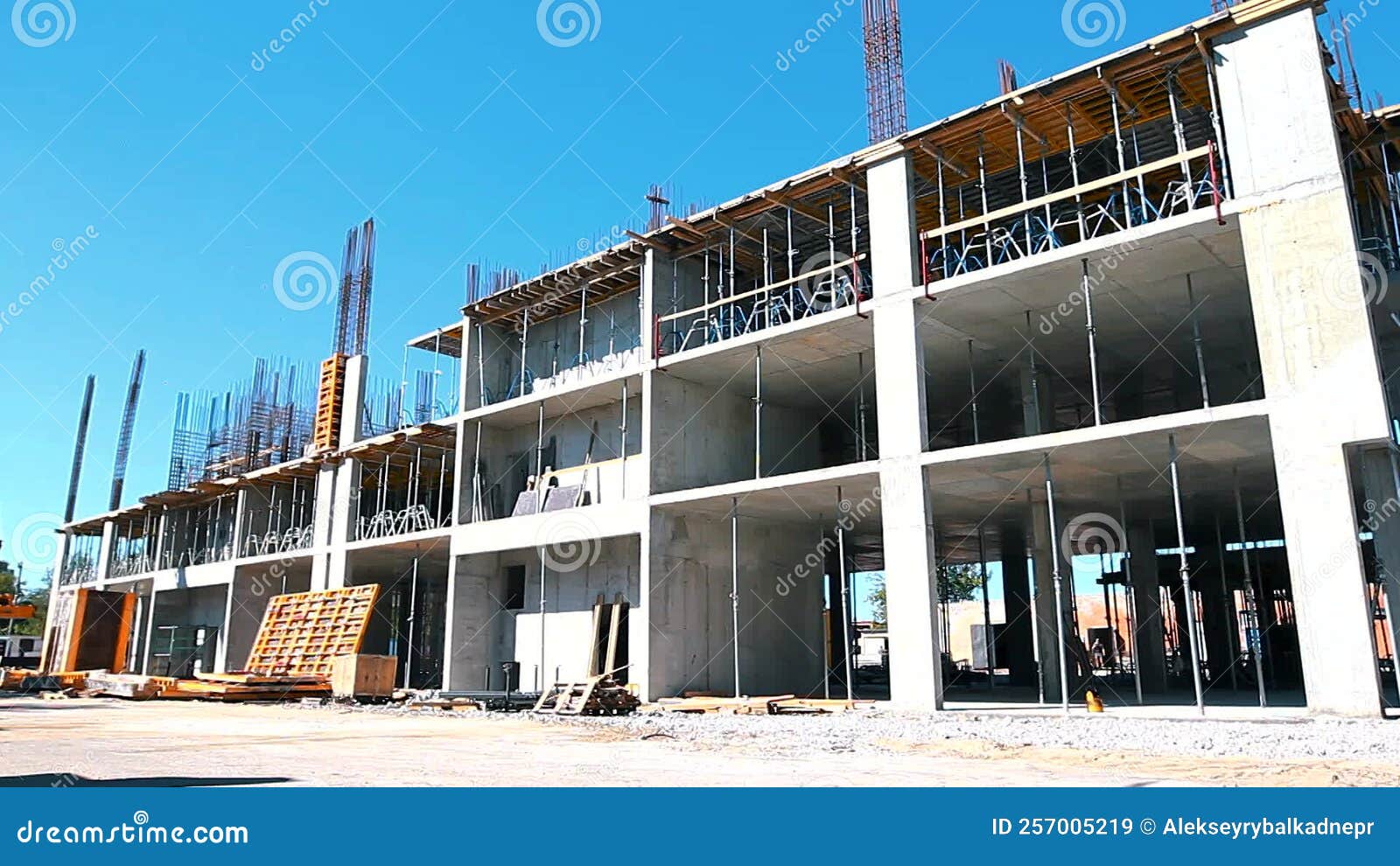 The Process of Creating a Floor. Formwork Flooring. Interior of a ...