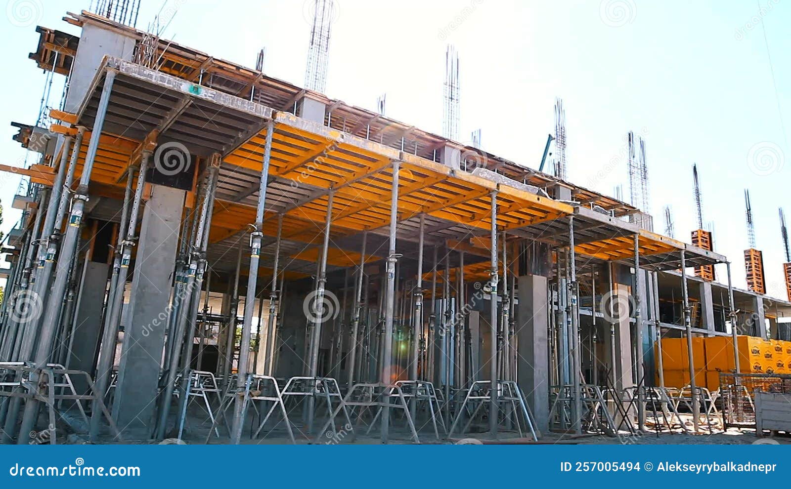 The Process of Creating a Floor. Formwork Flooring. Interior of a ...