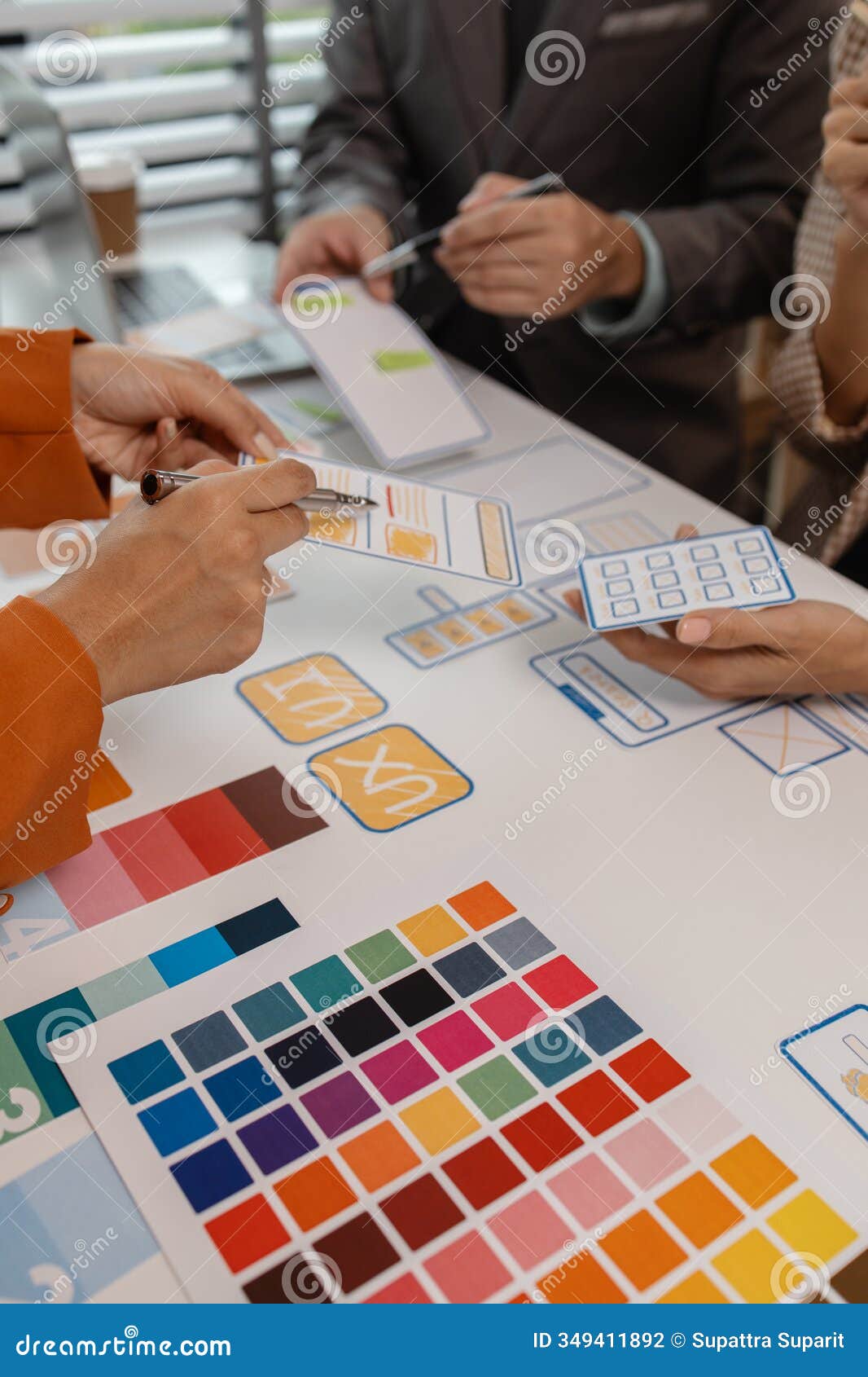 Process of Creating an Interface for a Mobile App, User Interface and Experience Concept, Ux, Ui ...
