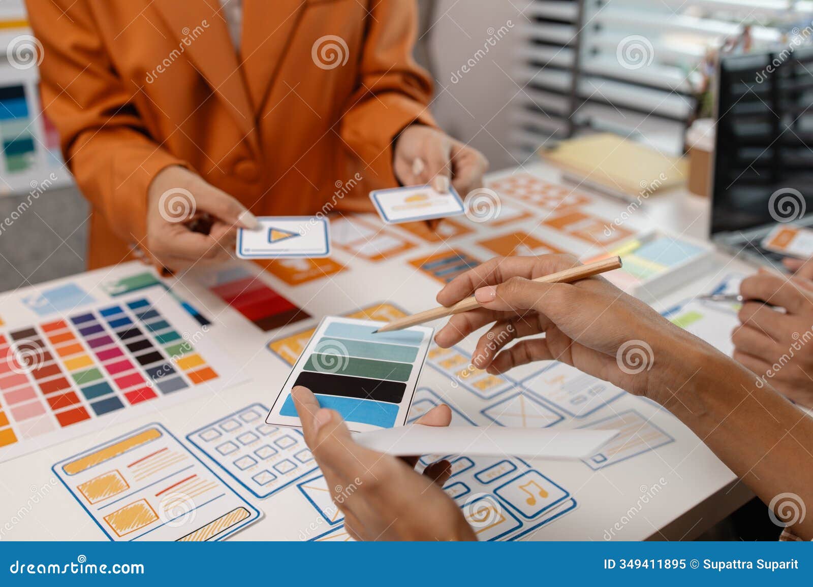 Process Of Creating An Interface For A Mobile App User Interface And Experience Concept Ux Ui