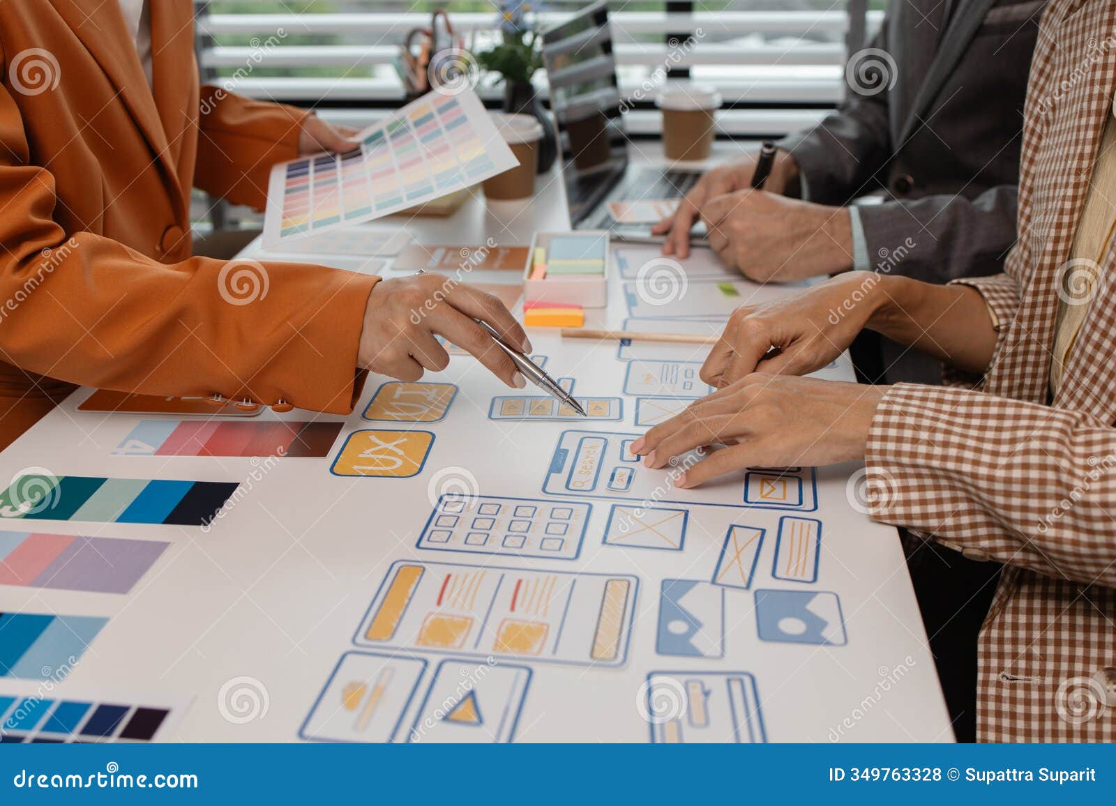 Process Of Creating An Interface For A Mobile App User Interface And Experience Concept Ux Ui