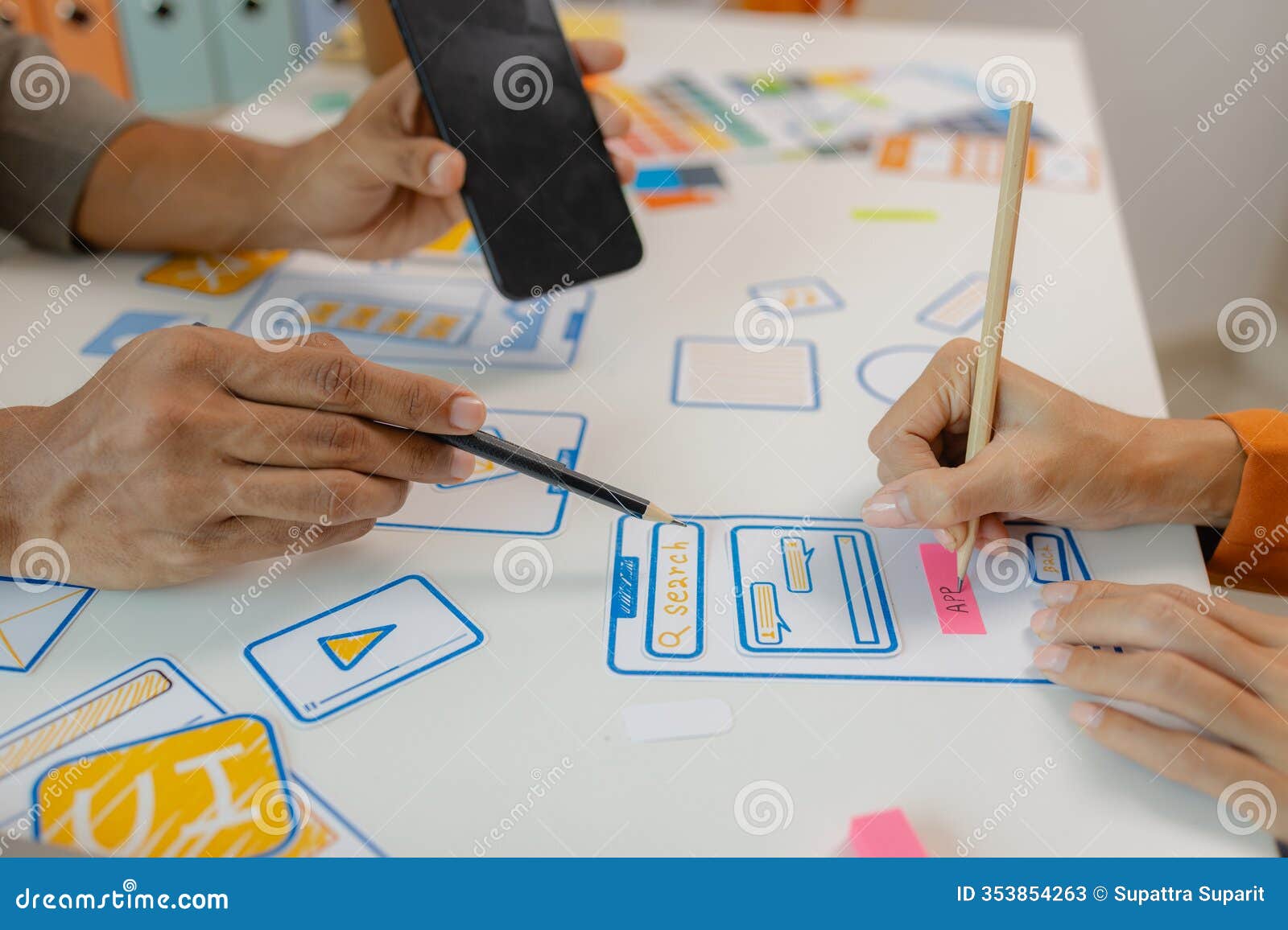 Process Of Creating An Interface For A Mobile App User Interface And