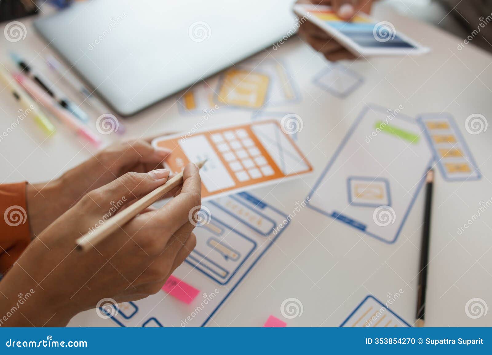 Process Of Creating An Interface For A Mobile App User Interface And