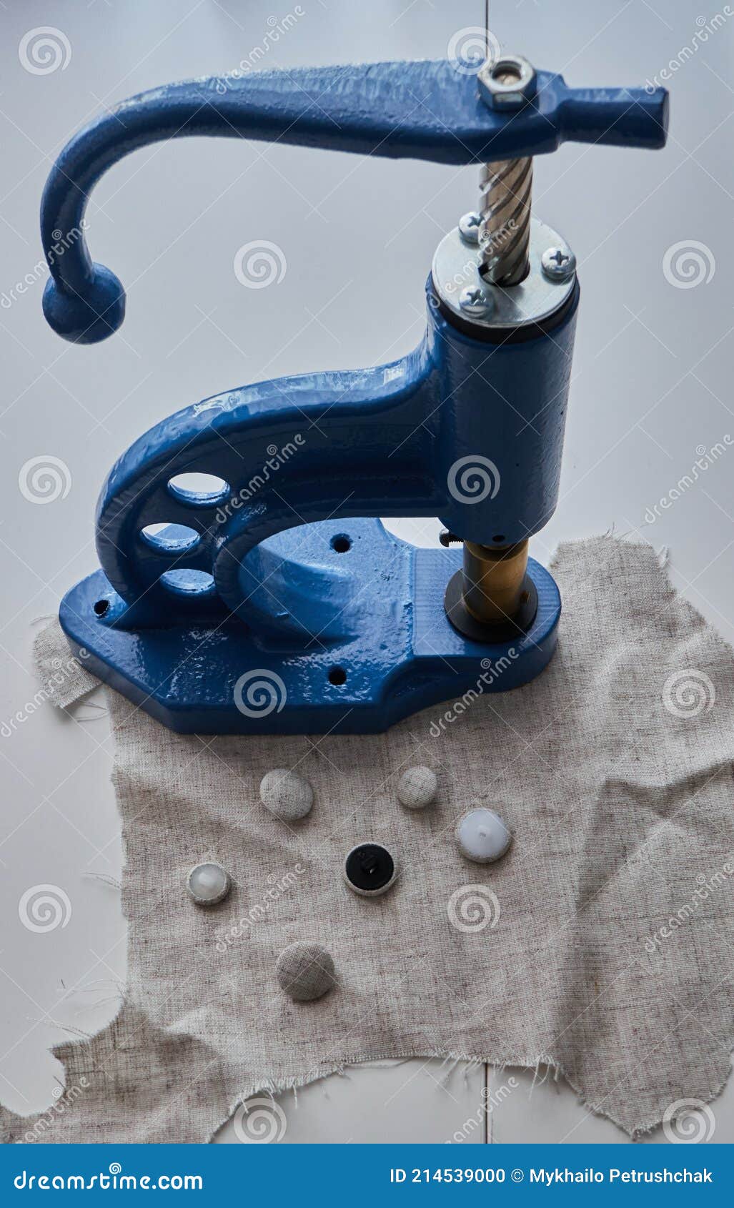 The Process of Creating Linen Buttons at Home Stock Photo - Image of ...