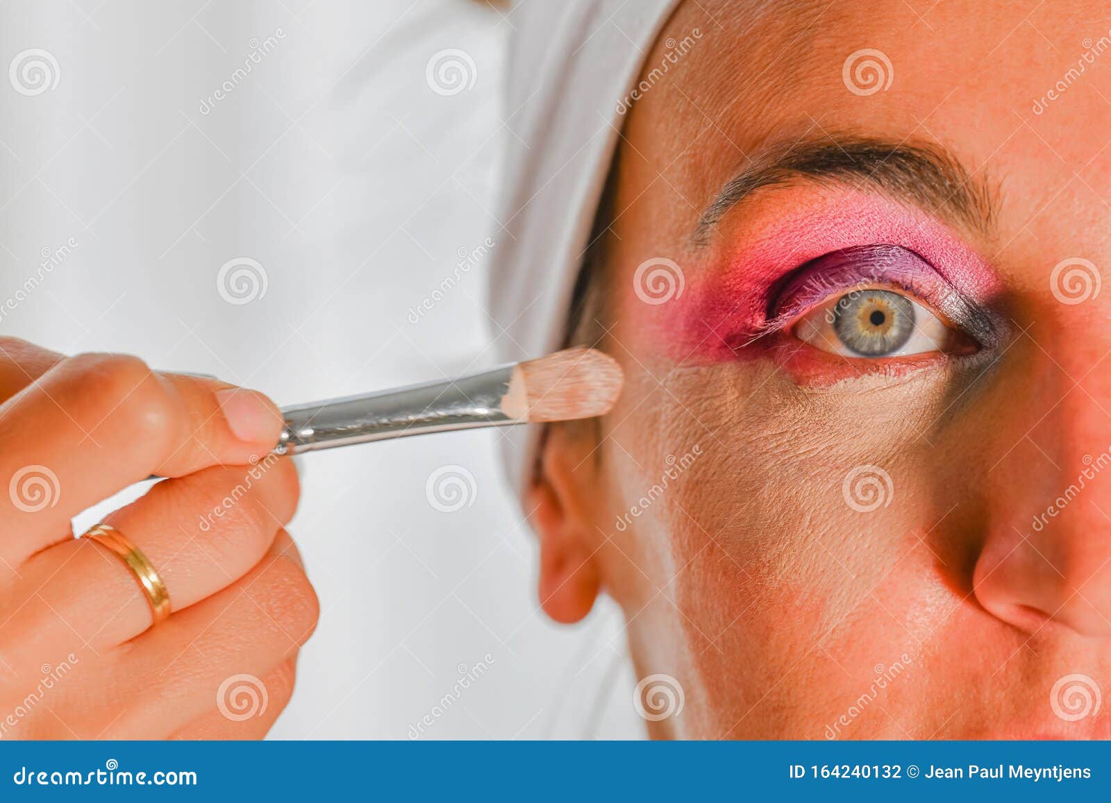 The Process of Creating Makeup Stock Photo - Image of lipstick, mouth ...