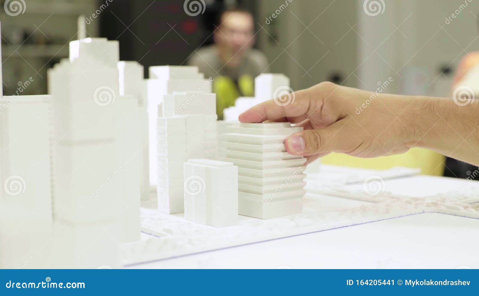The Process of Creating a Miniature Model of the City Close-up Stock ...