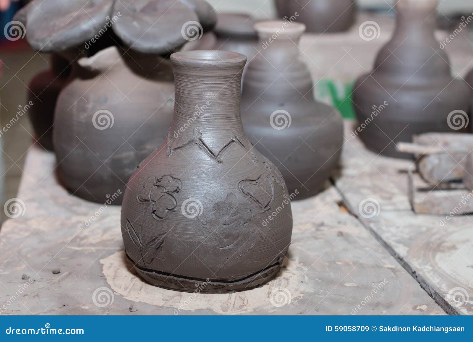 The Process of Creating Pottery by Hand Stock Image - Image of dirty ...