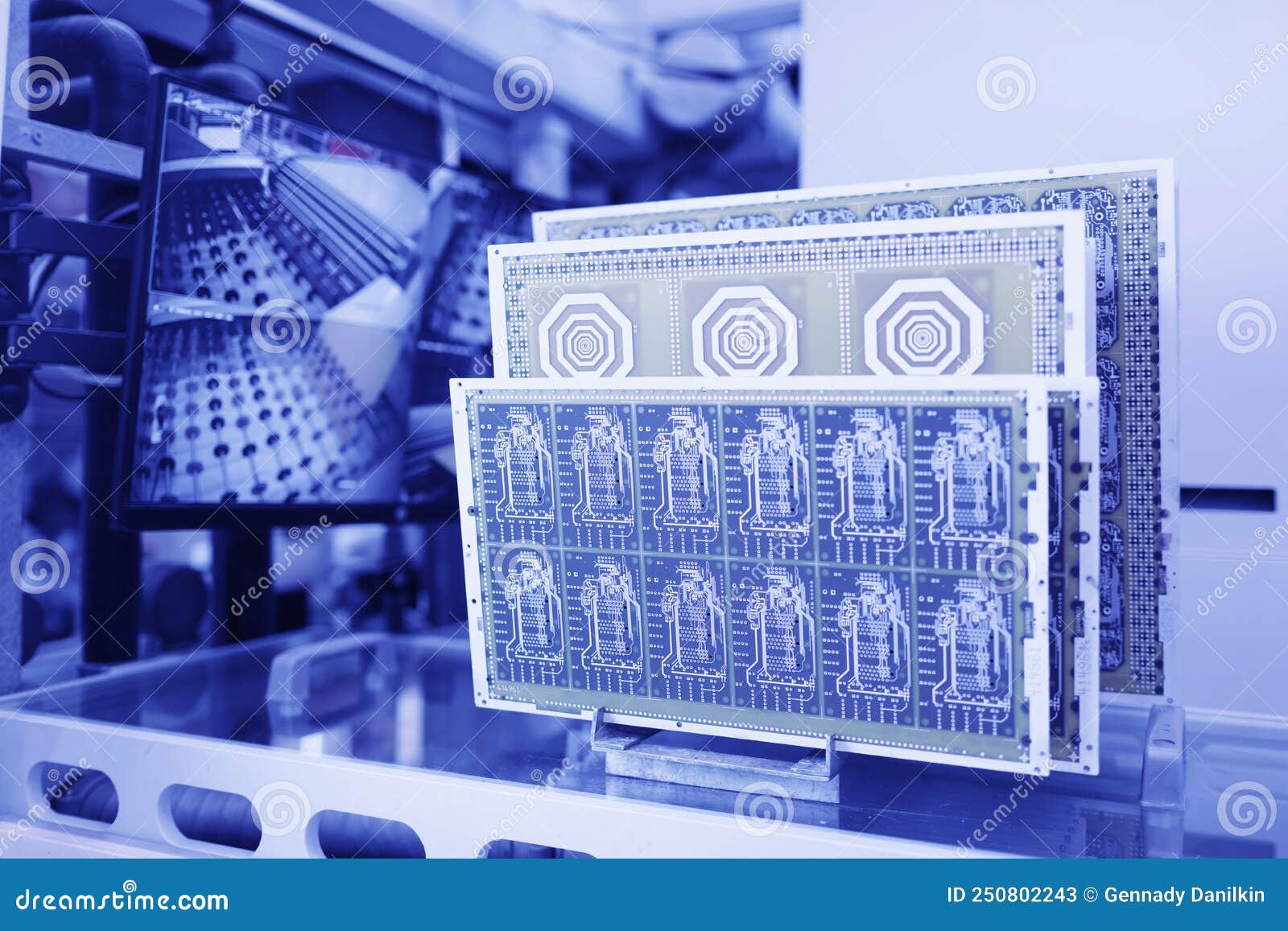 Process of Creating a Printed Circuit Board. Printed Circuit Board in ...