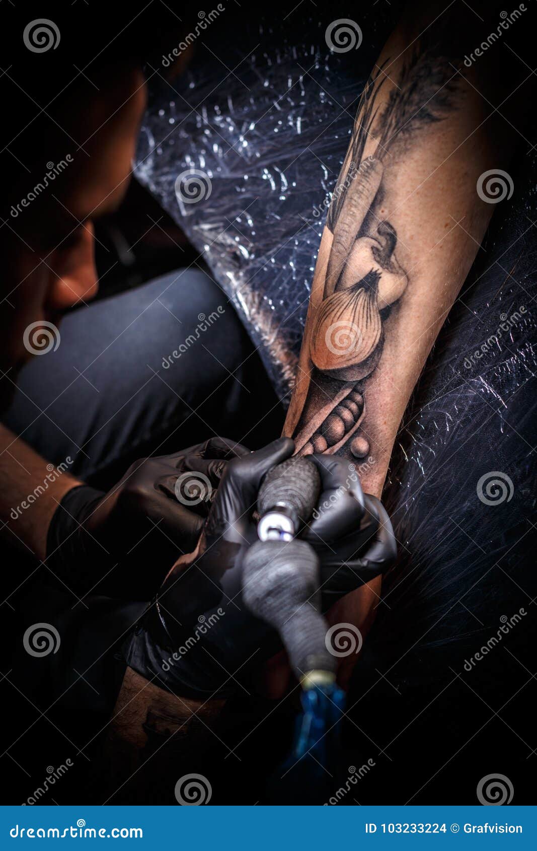 Creating a tattoo stock photo. Image of tattoo, work - 103233224