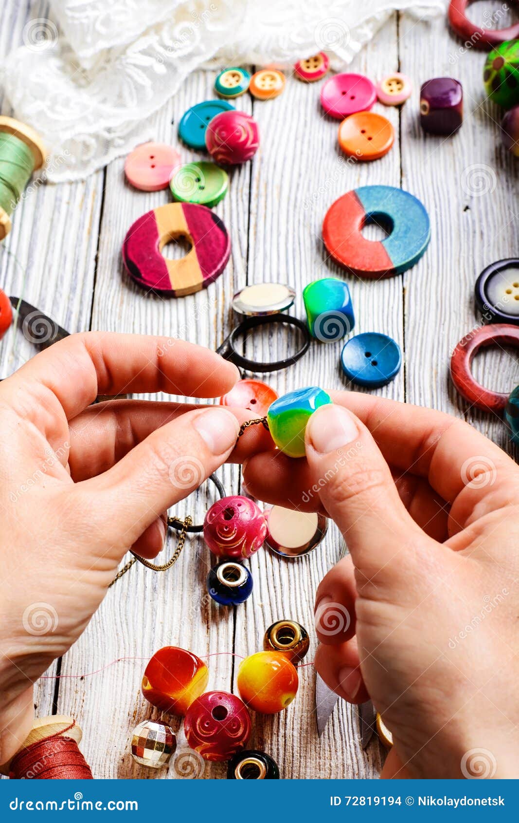 Process of Creative Needlework Stock Photo - Image of beautiful, thread ...