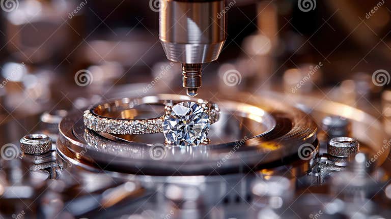 The Process of Cutting Diamonds on a Machine. Grinding a Diamond on a ...