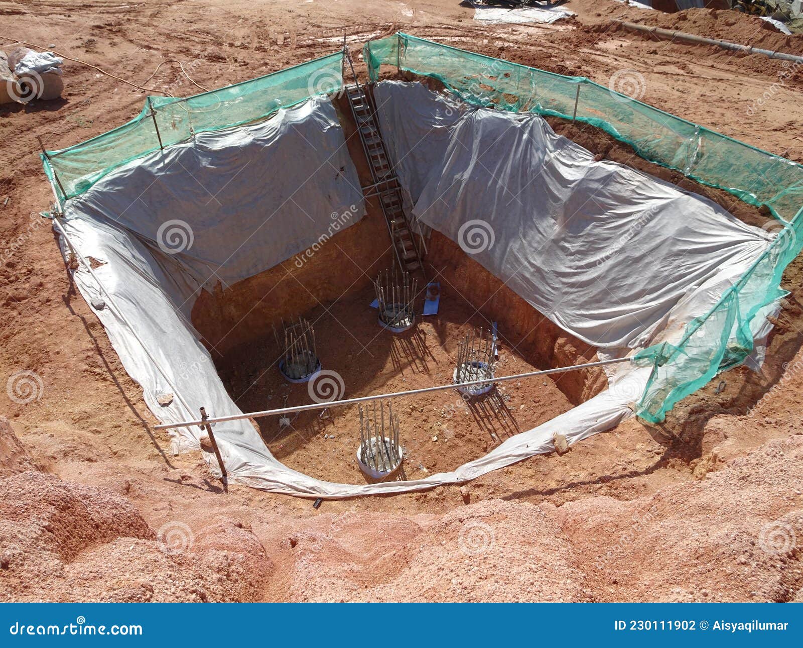 The Process of Cutting Piles after the Completion of Building ...