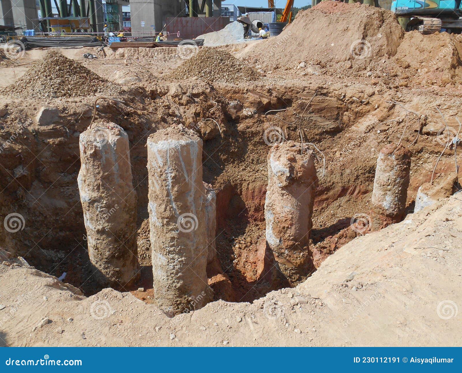 The Process of Cutting Piles after the Completion of Building ...