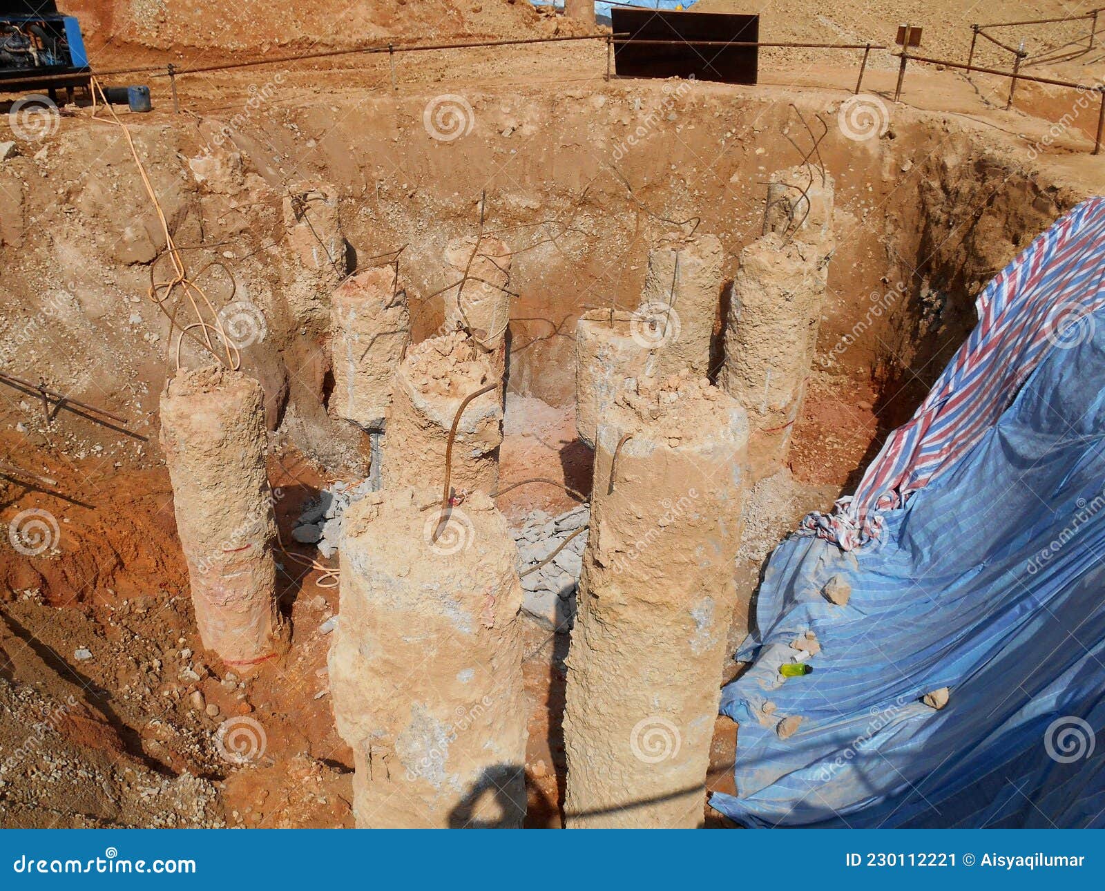 The Process of Cutting Piles after the Completion of Building ...