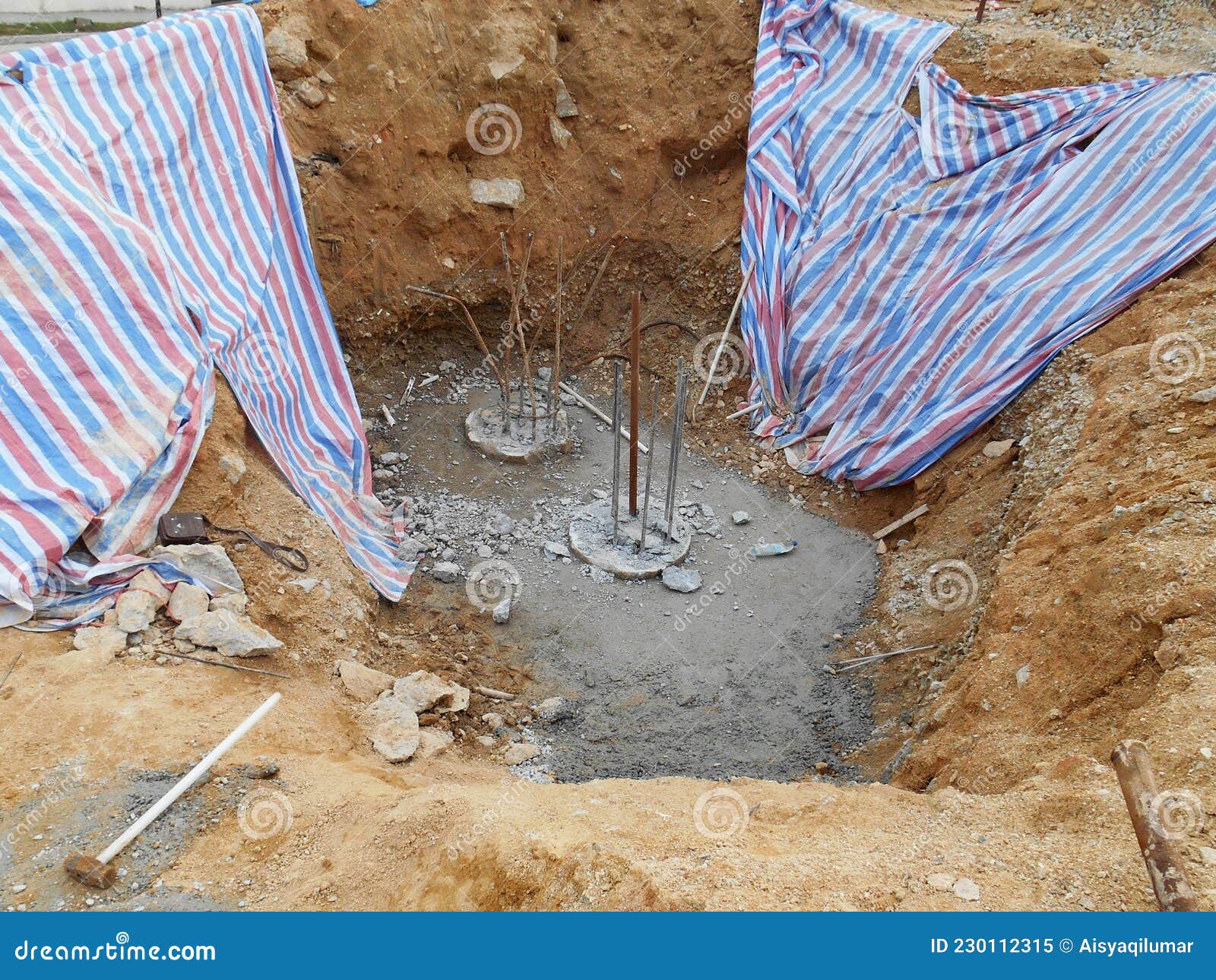 The Process of Cutting Piles after the Completion of Building ...