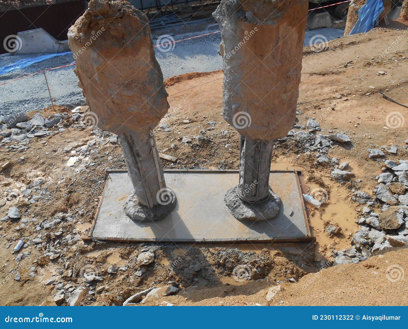 The Process of Cutting Piles after the Completion of Building ...