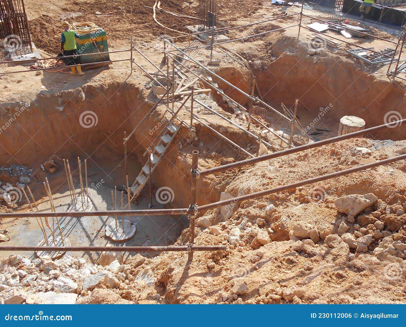 The Process of Cutting Piles after the Completion of Building ...
