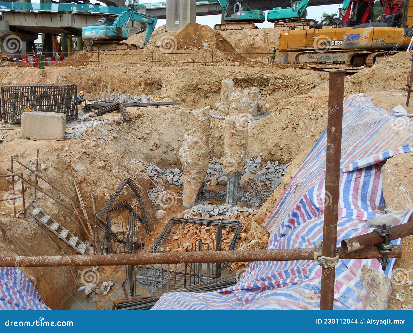 The Process of Cutting Piles after the Completion of Building ...