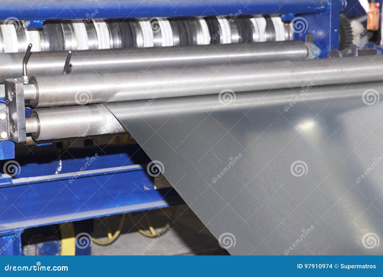 Process of Cutting a Wide Sheet of Metal into Narrow Strips on a ...
