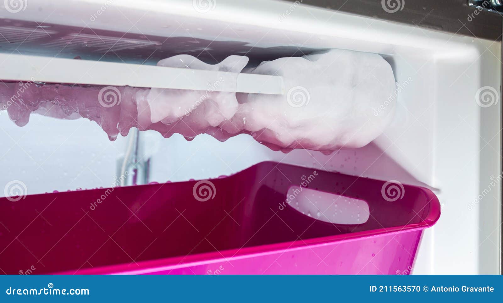 Process of Defrosting Ice in a Home Freezer Stock Photo - Image of ...