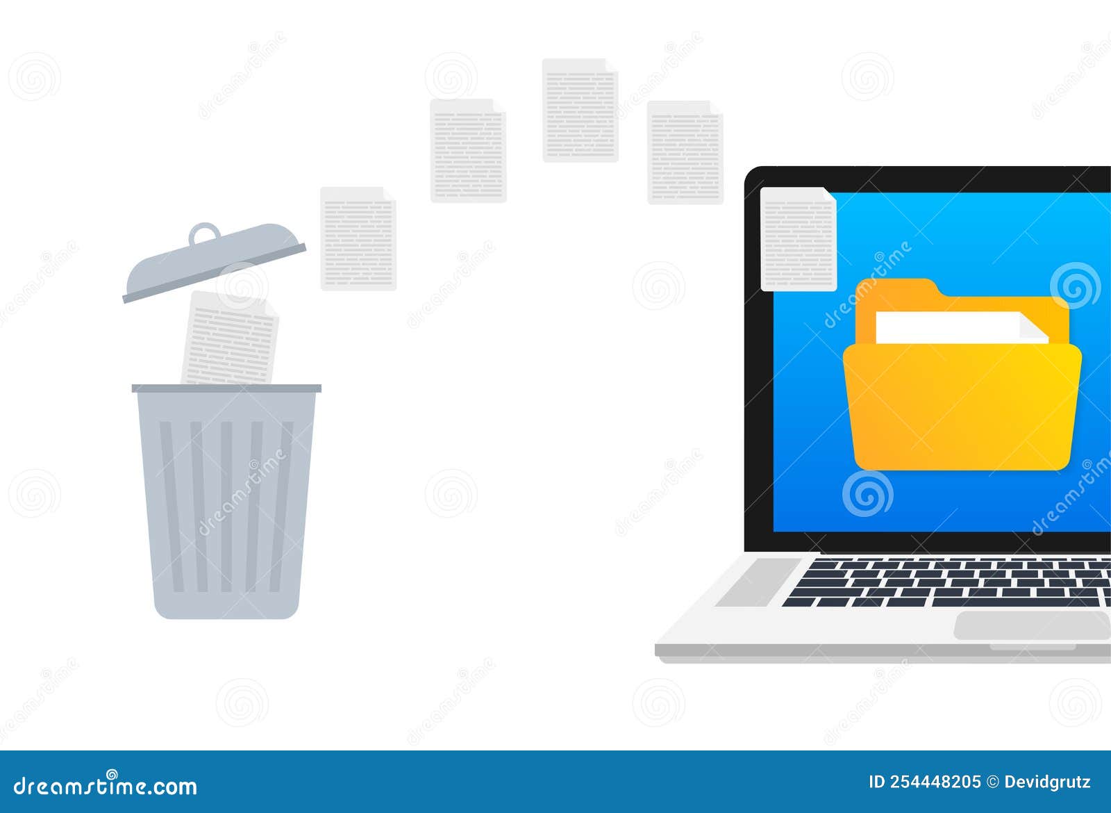 Process Delete File in Paper. Remove Document. Vector Stock ... Process Delete File in Paper. Remove Document. Vector Stock ...