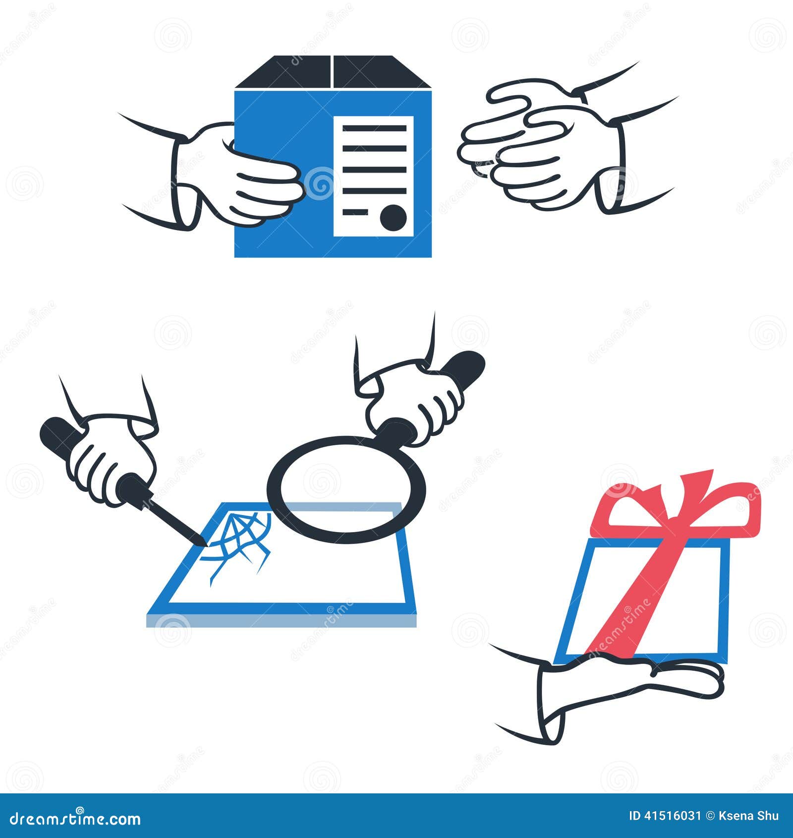 Process of Delivery and Return Equipment To Repair Stock Vector ...