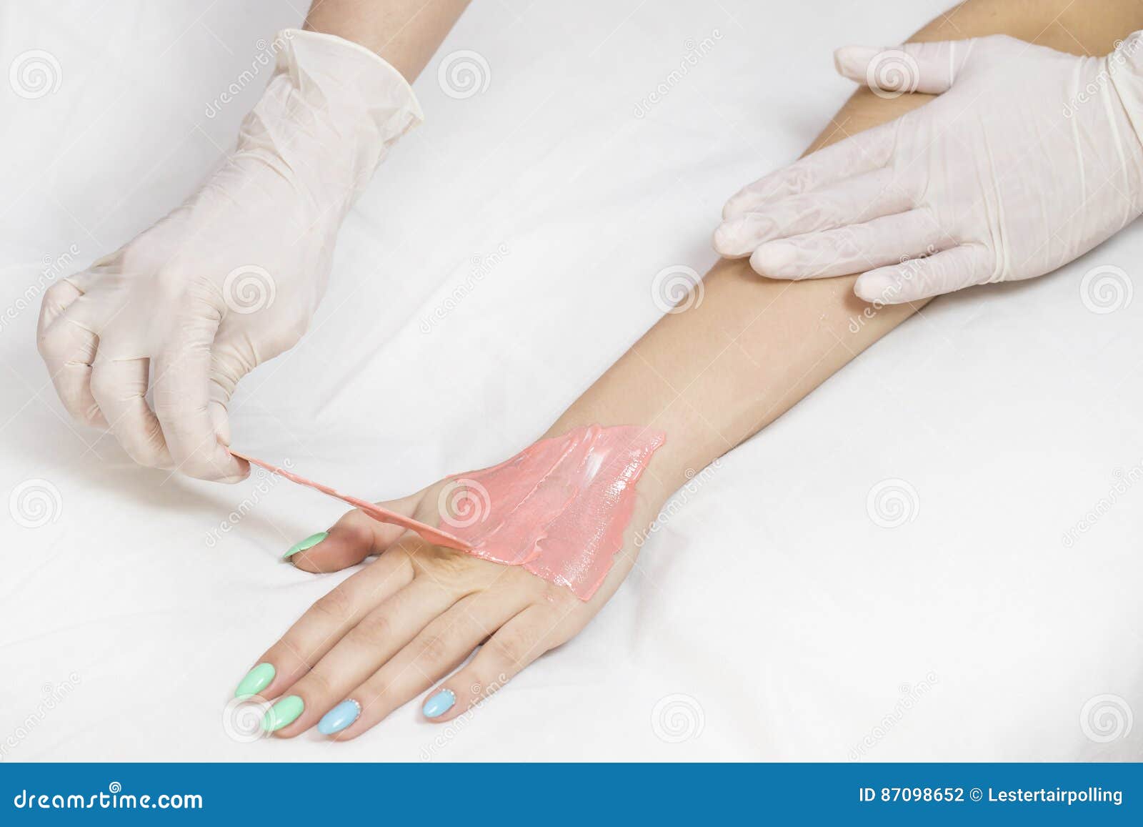 Process Depilation Female Legs and Hands Stock Photo - Image of ...