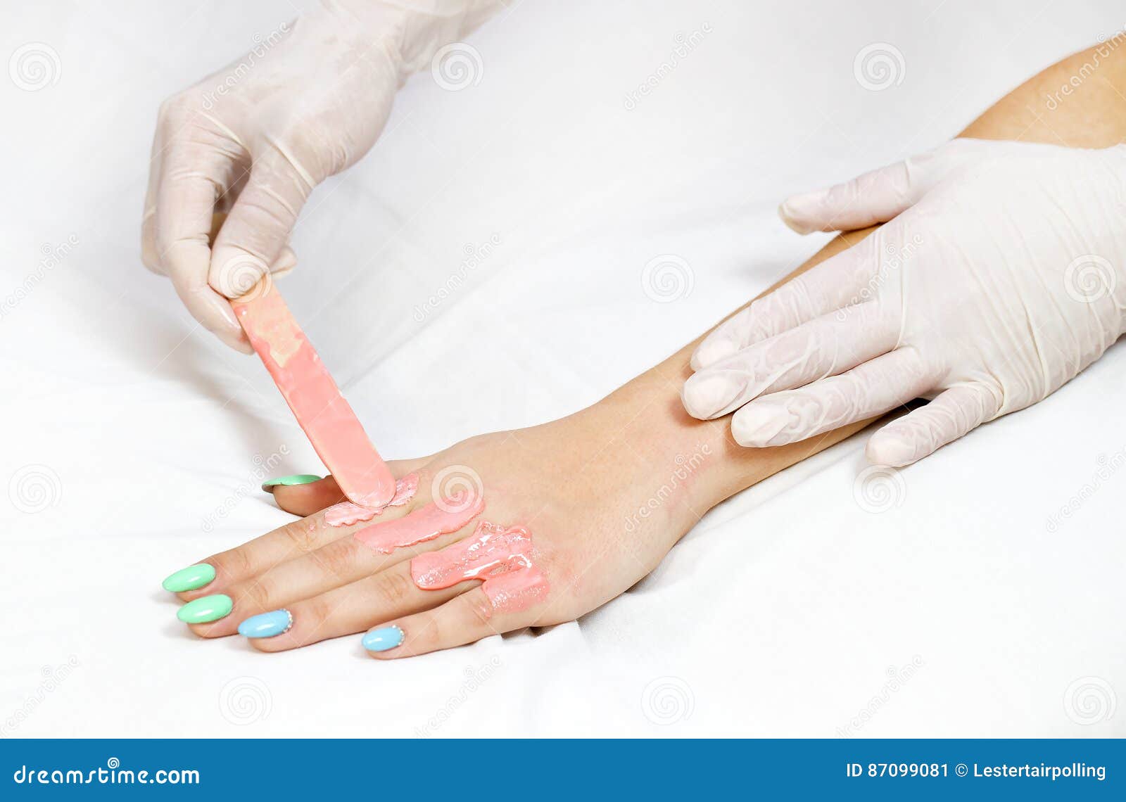 Process Depilation Female Legs and Hands Stock Image - Image of ...