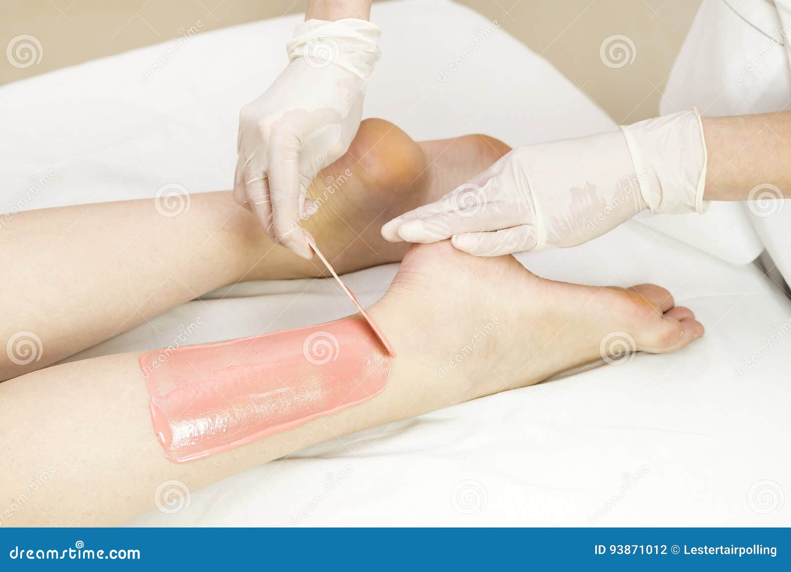 Process Depilation Female Legs and Hands Stock Photo - Image of closeup ...