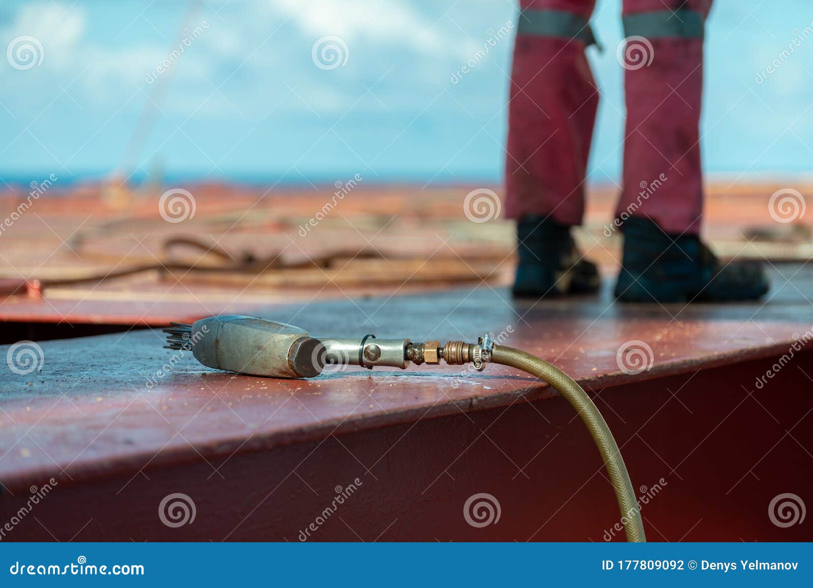 Process of Derusting, Paint and Rust Removal by Pneumatic Chisel from ...