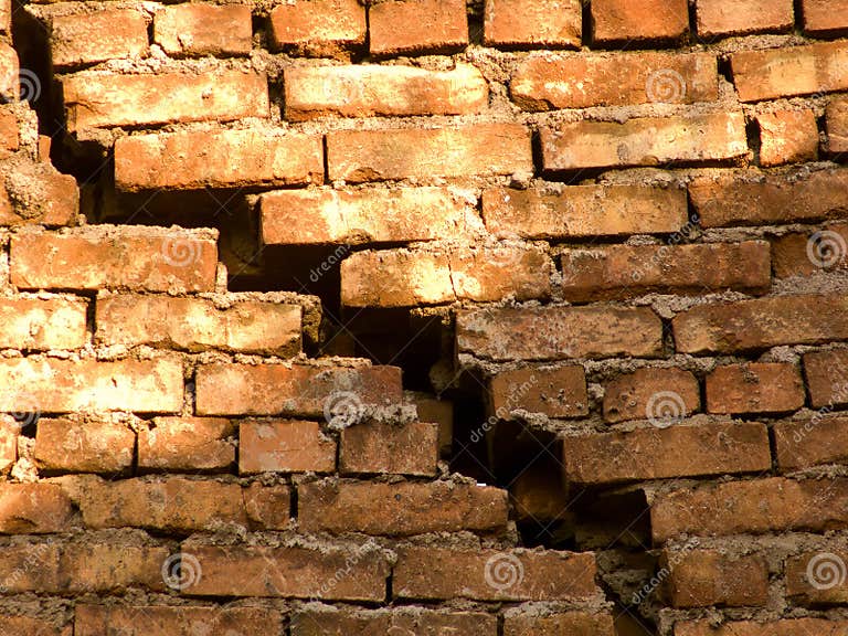 Process of Destruction of a Wall Stock Photo - Image of laying, wall ...