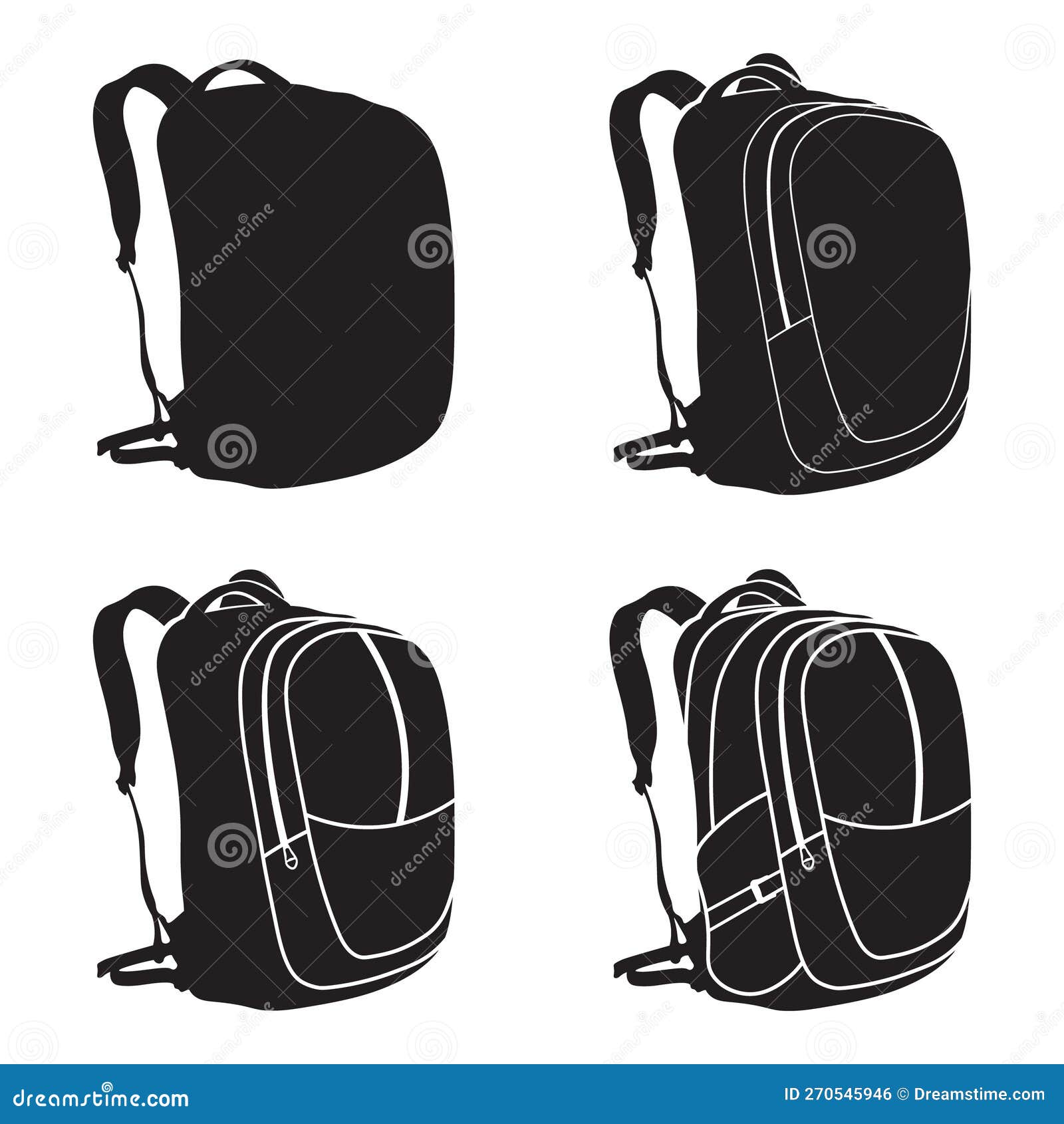Process of Drawing a Backpack Stock Illustration - Illustration of ...