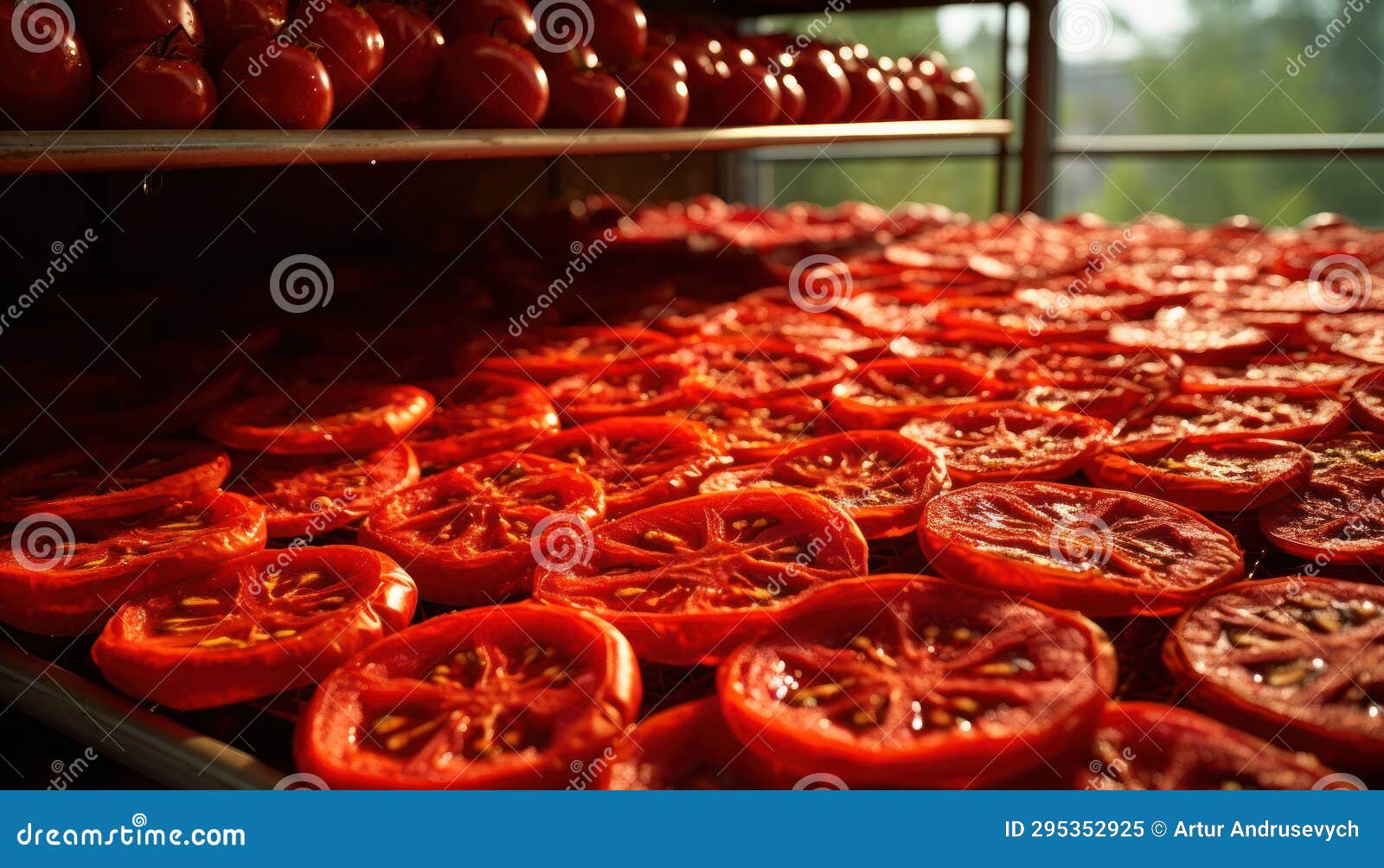 Process of Drying Tomatoes. Tomato Slices Stock Illustration ...