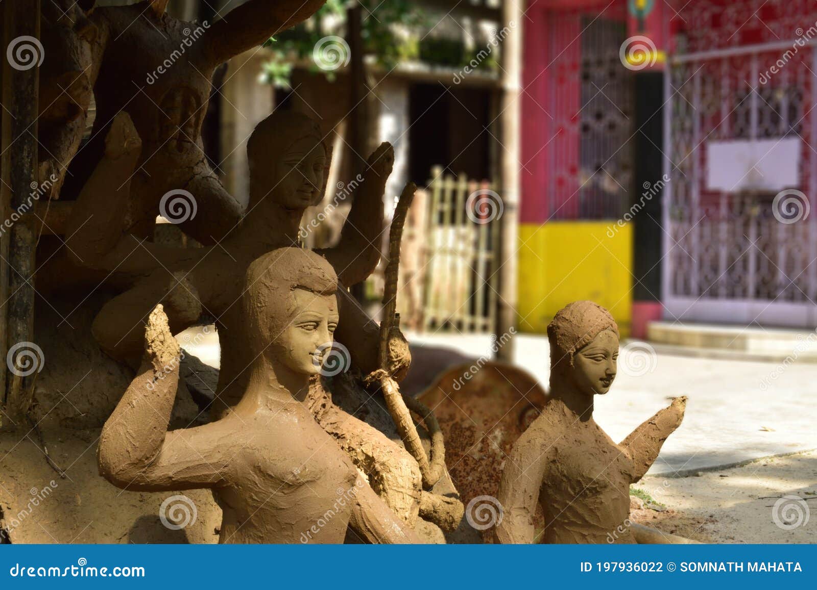 Process of Durga Puja Durga Idol and Other Idols Making with Clay ...