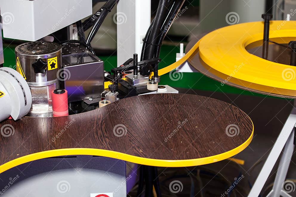 Process of Edging and Panel Materials Stock Image - Image of product ...