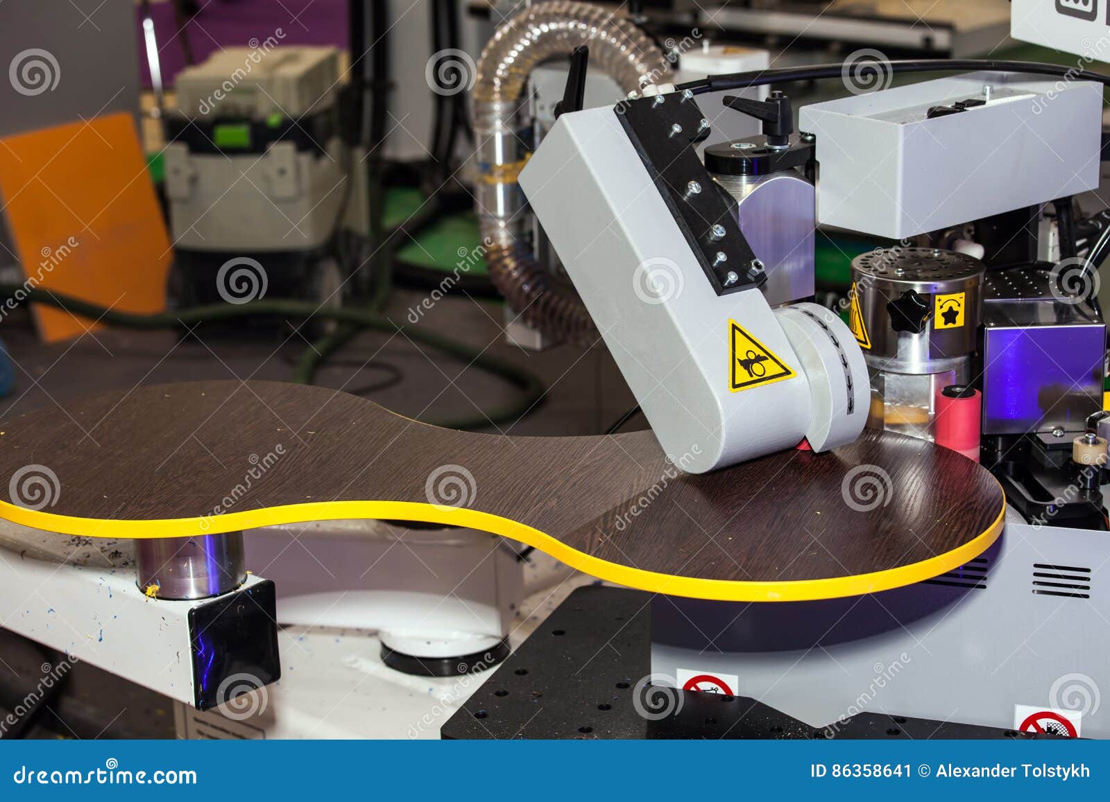 Process of Edging and Panel Materials Stock Image - Image of gloss ...