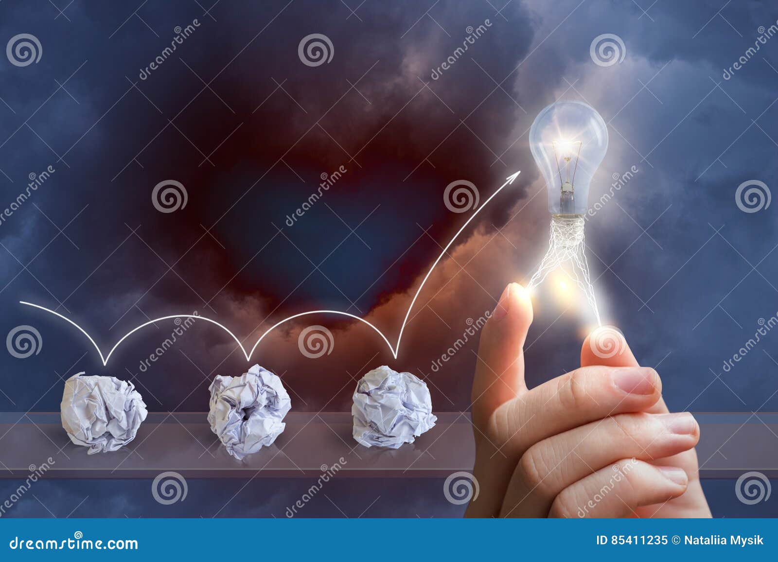 Process Emergence of Ideas. Stock Image - Image of emergence, hand ...
