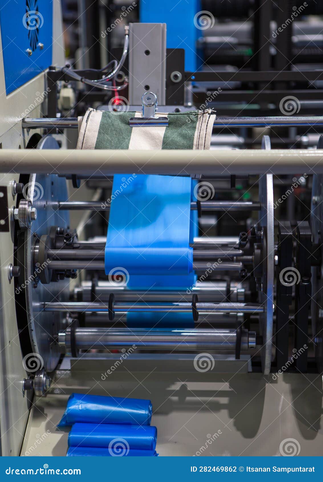Process of Extruder Polyethylene Plastic Bag Stock Photo - Image of ...