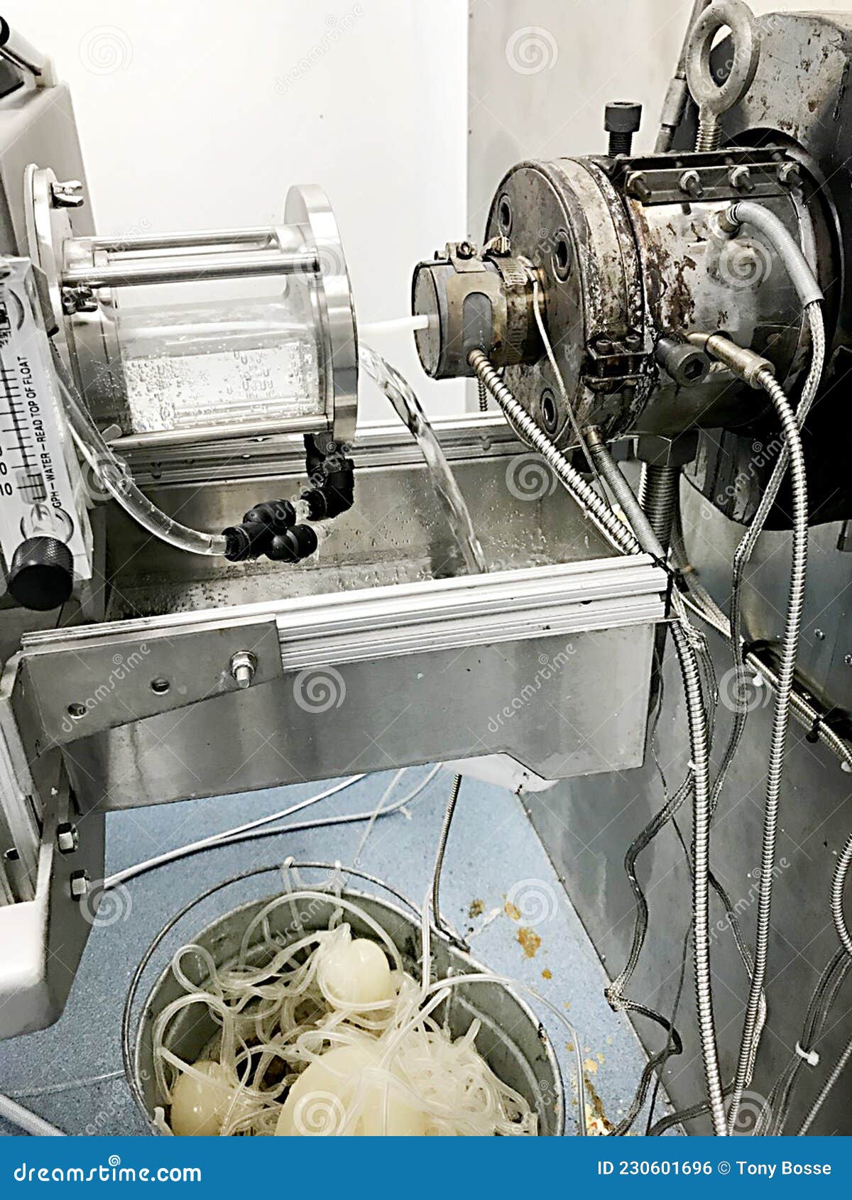 Process of Extrusion of Plastic Tubing Stock Photo - Image of factory ...