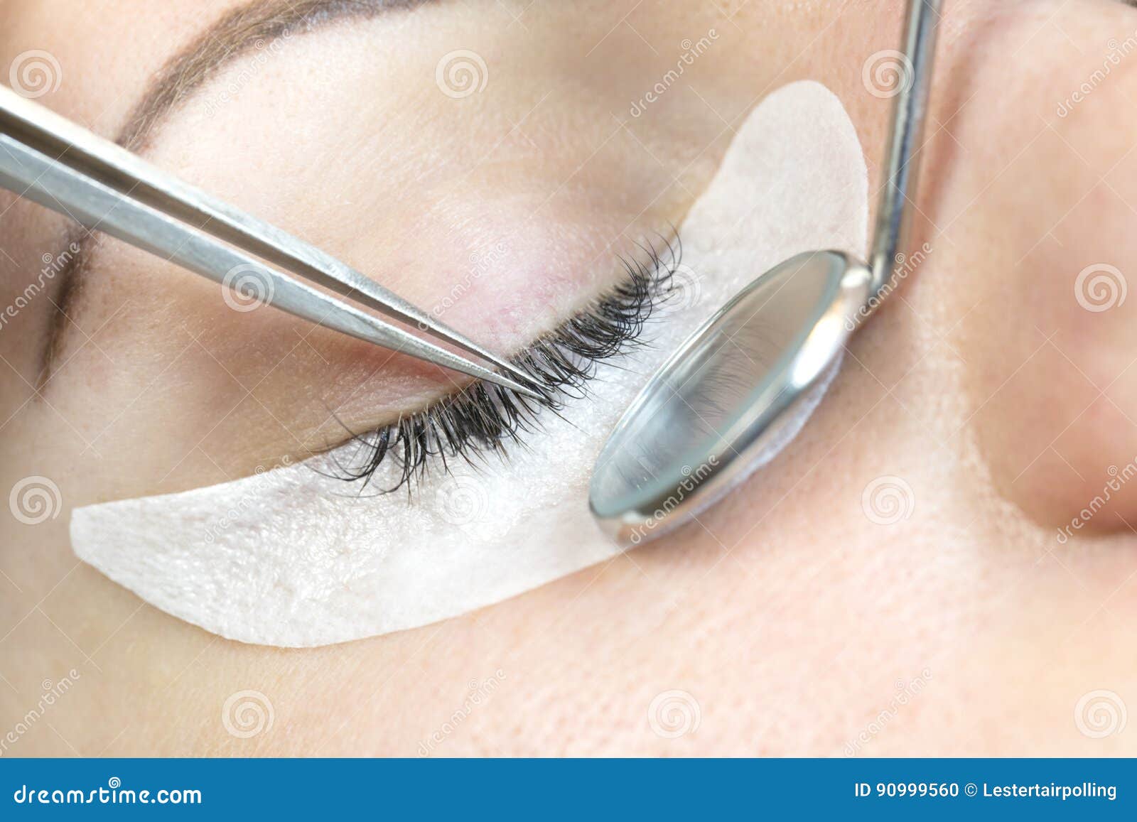 The Process of Eyelash Extensions Stock Photo - Image of beautification ...