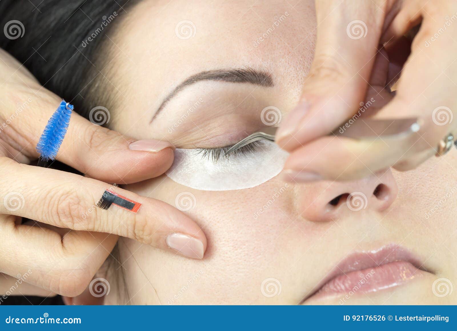 The Process of Eyelash Extensions Stock Photo - Image of eyebrow ...