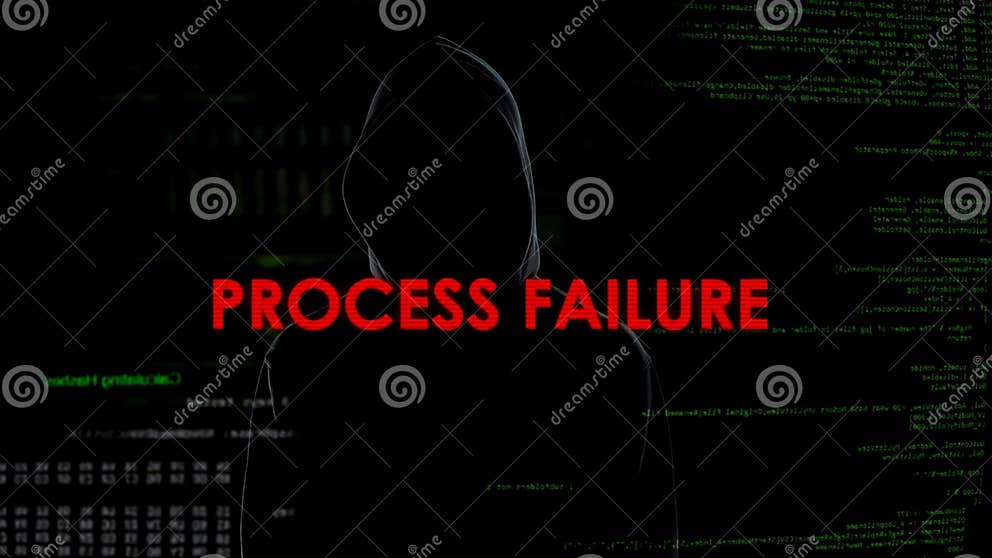Process Failure, Unsuccessful Program Cracking, Hacker on Codes ...