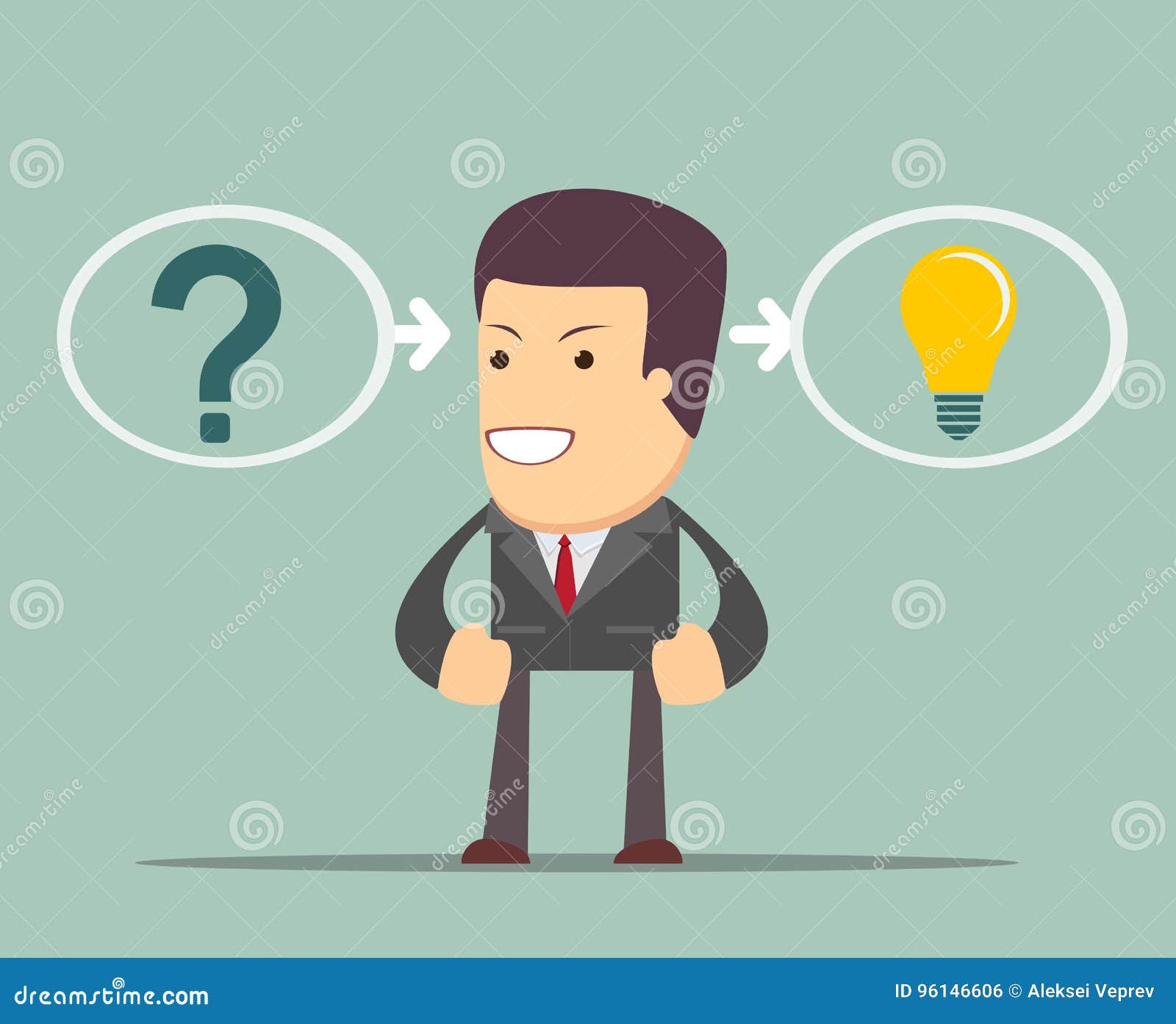 The Process of Finding a Solution. Stock Vector - Illustration of ...