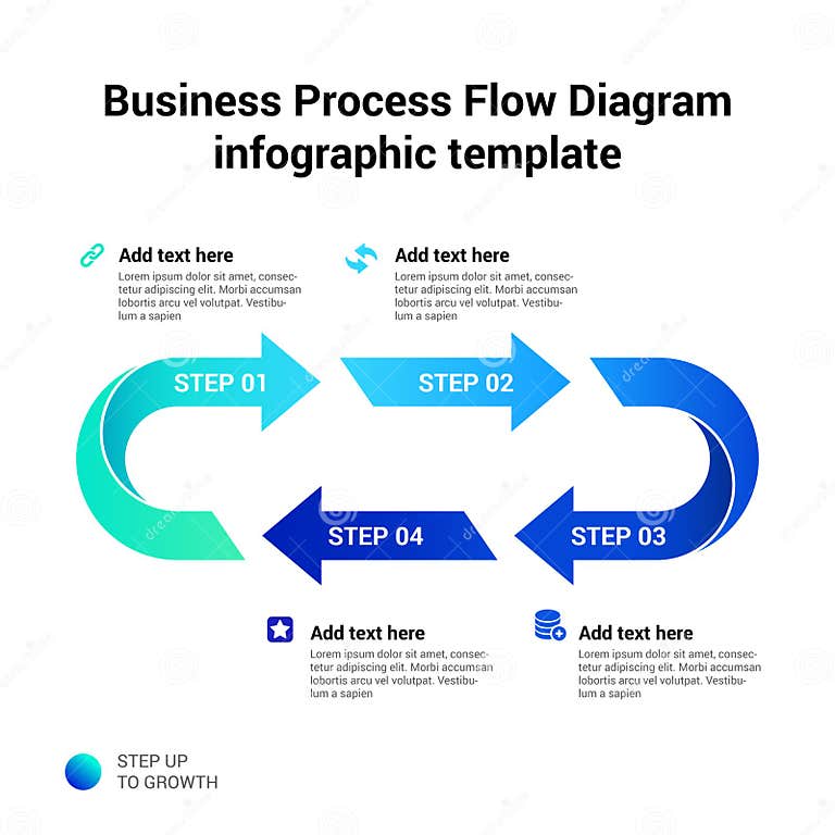 Process Flow Diagram Infographic Stock Vector - Illustration of unique ...