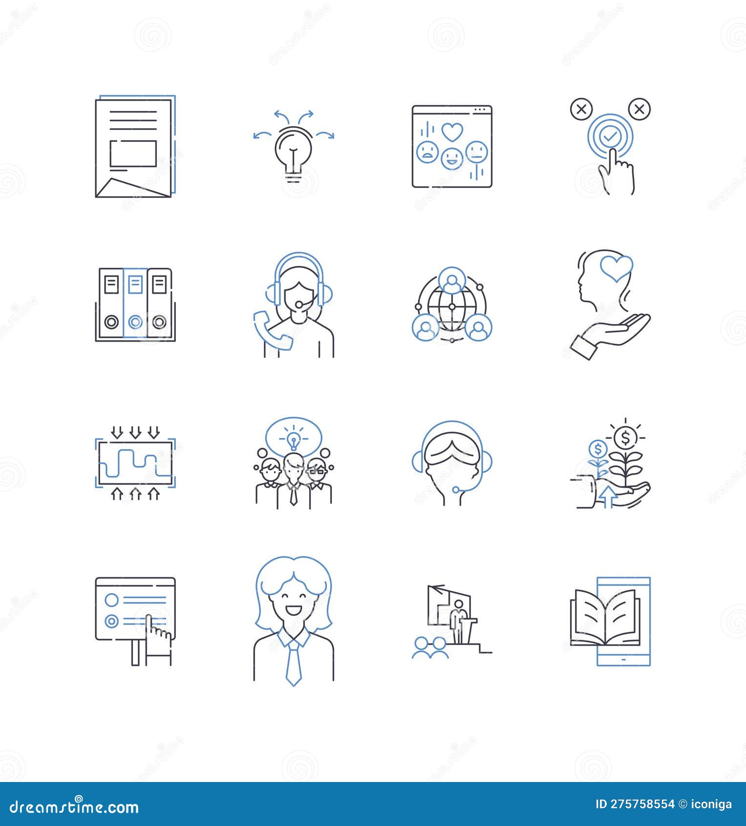 Process Flow Line Icons Collection Workflow Efficiency Automation Sequencing Visualization