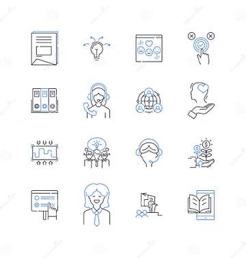 Process Flow Line Icons Collection. Workflow, Efficiency, Automation ...