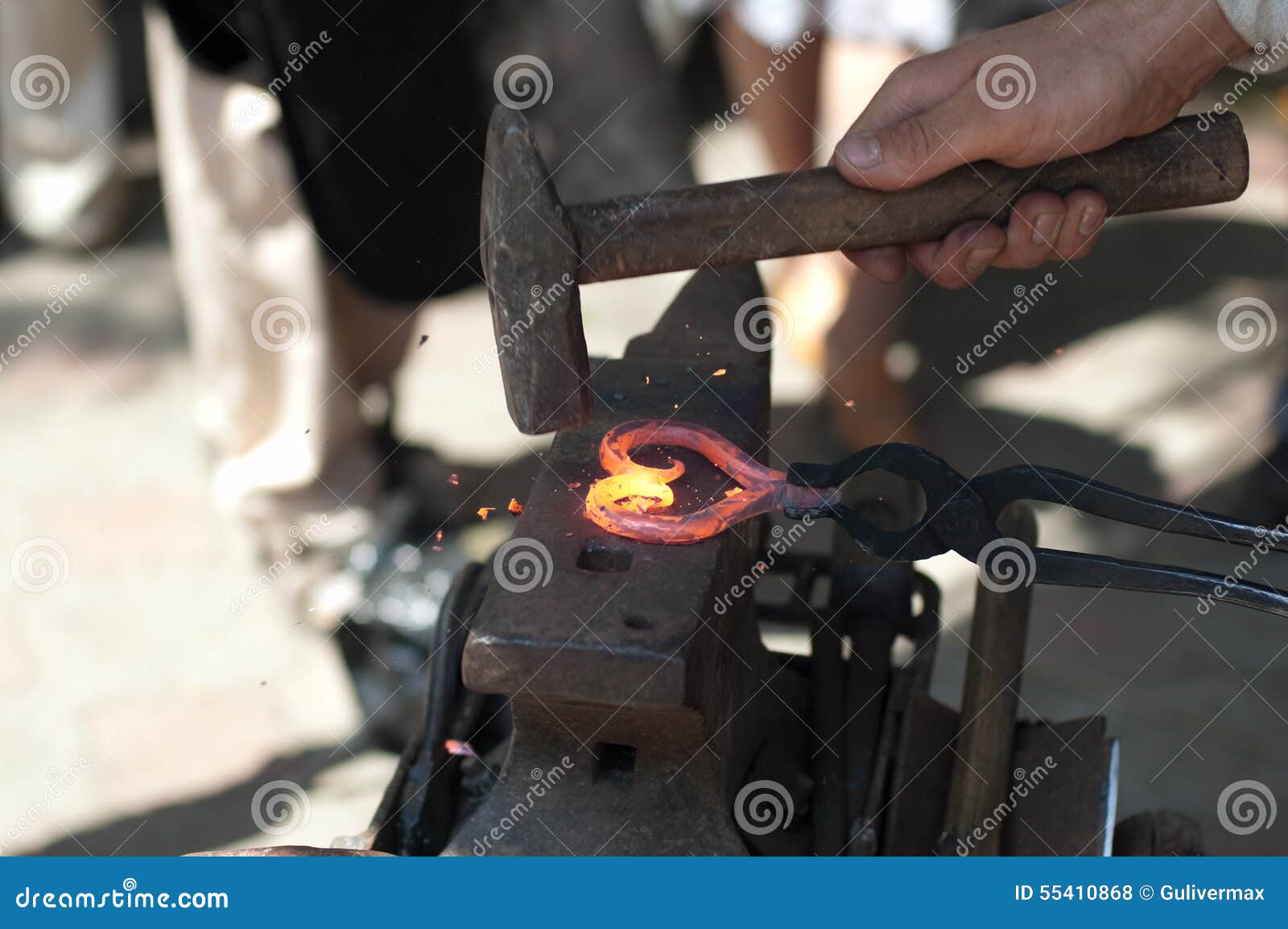 Process of Forging Metal Products Stock Photo - Image of master ...