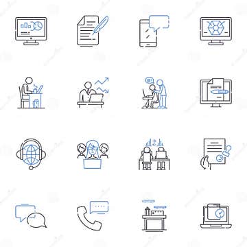 Process Framework Line Icons Collection. Methodology, Workflow, Model ...